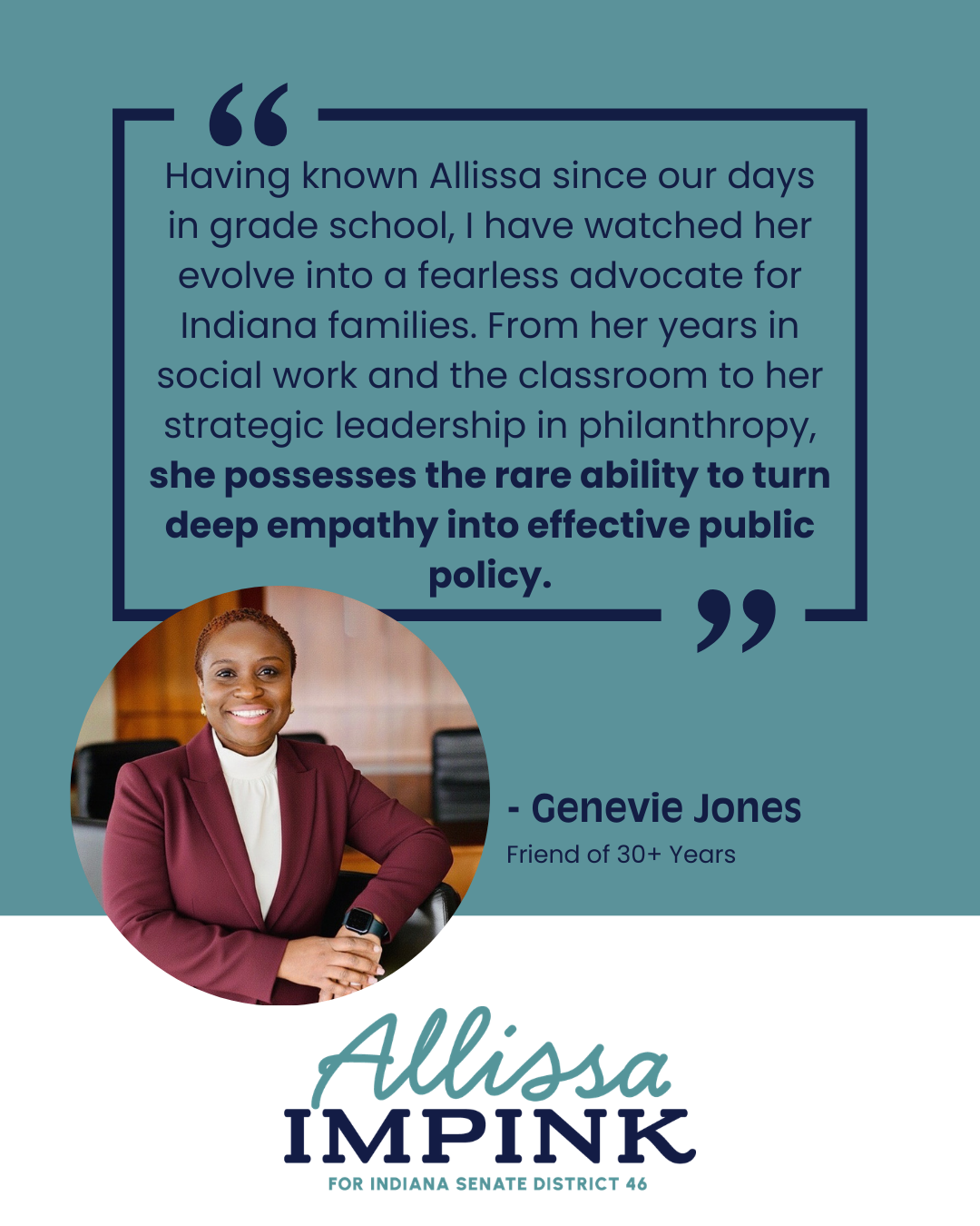 Allissa Impink Senate District 46 | Get involved – Make a difference now