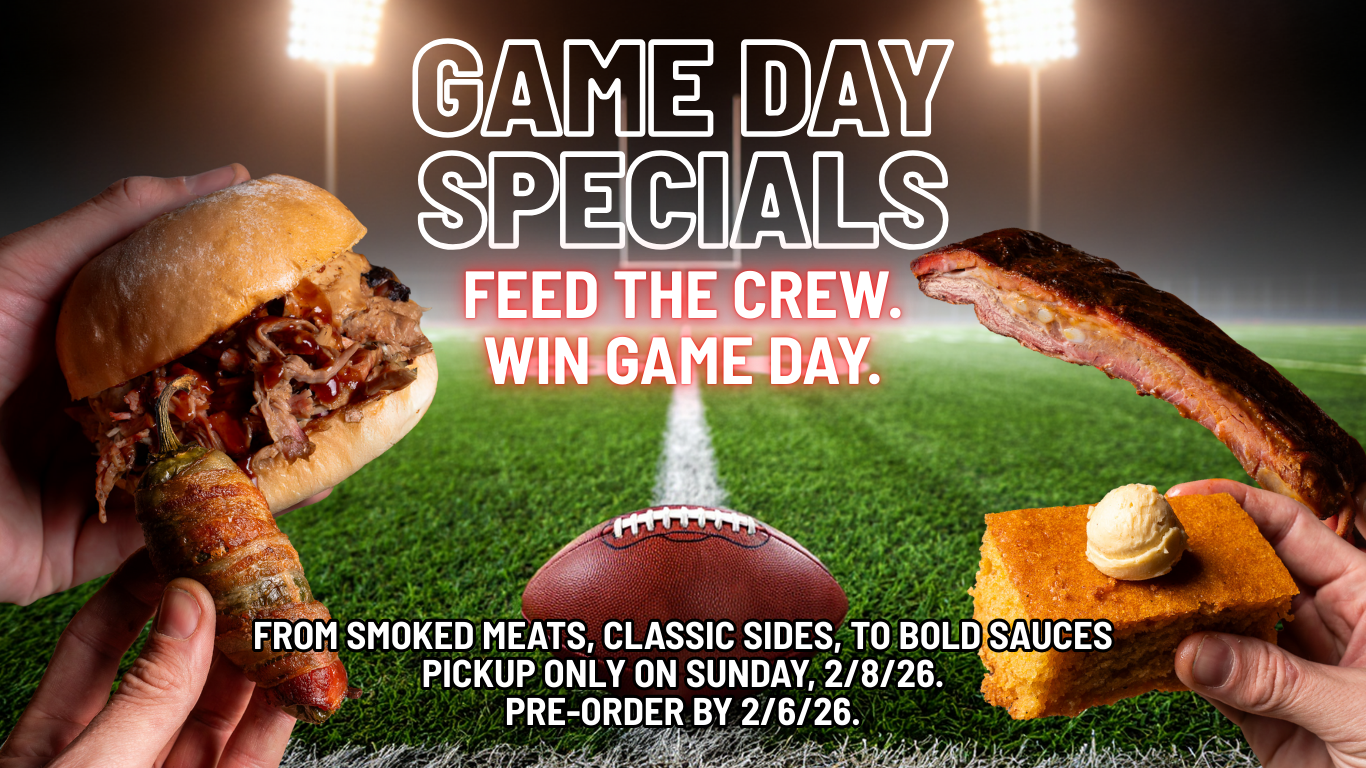 SUPER BOWL SPECIALS — SMOKING PIG BBQ