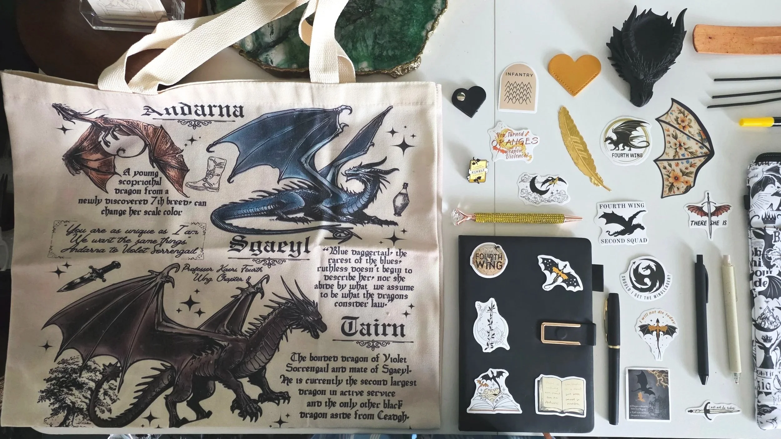Fourth Wing Bundle -Black — The Cashmere Chapter