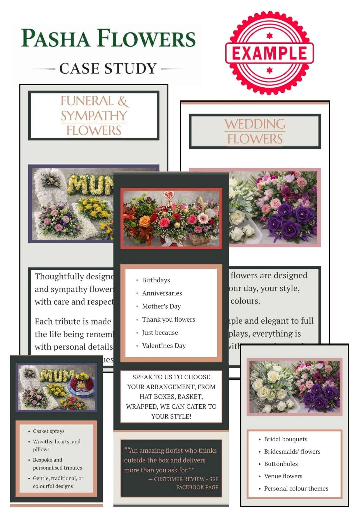 Pasha Flowers Website Case Study | Simple Website Development & Support ...