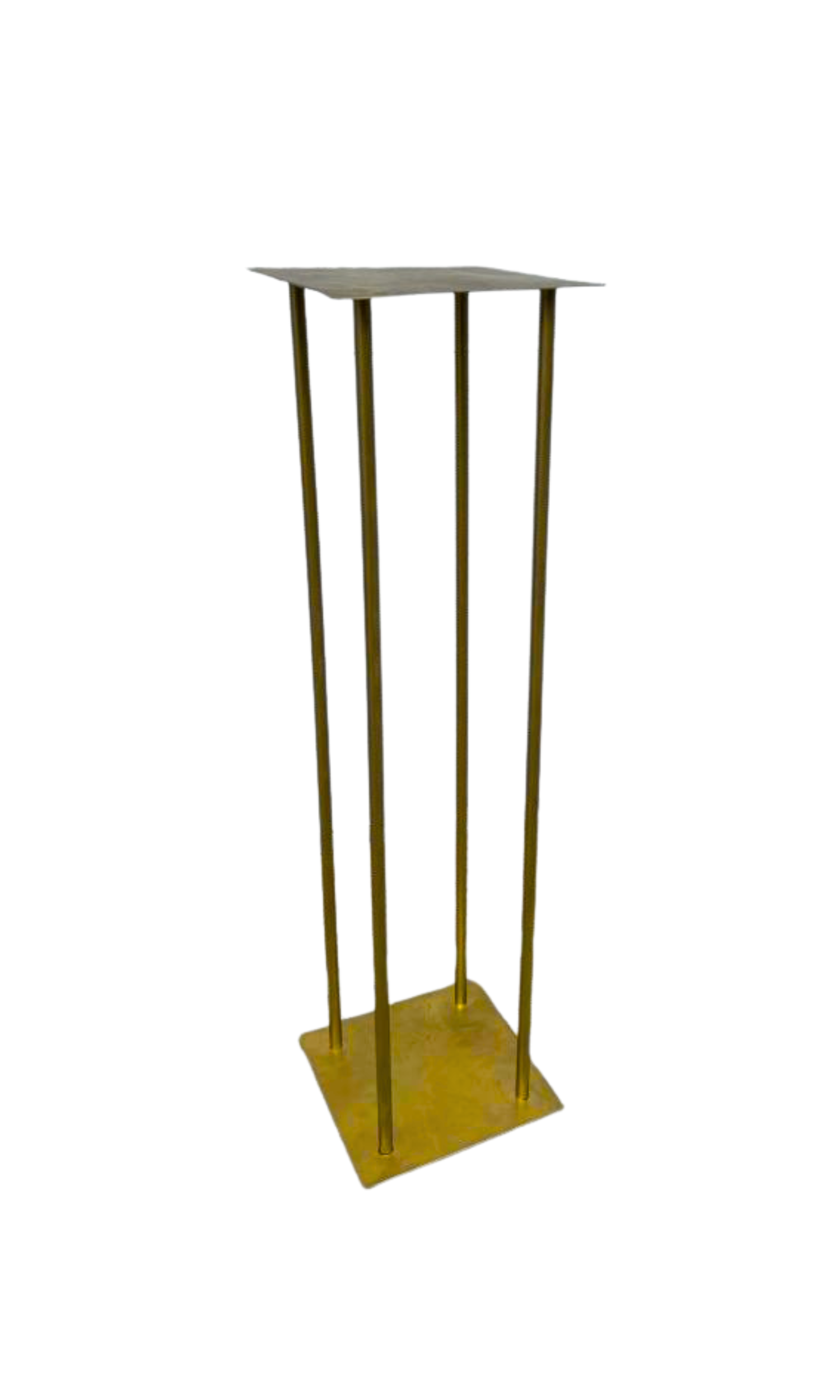Gold Tall Boy Stand — Ruby Design Event Rentals & Design Co