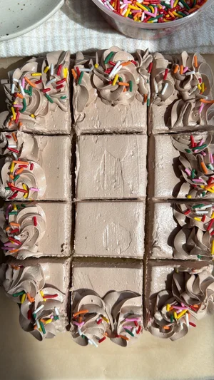 Chocolate Frosted Vanilla Cake — Mer's Good Eats