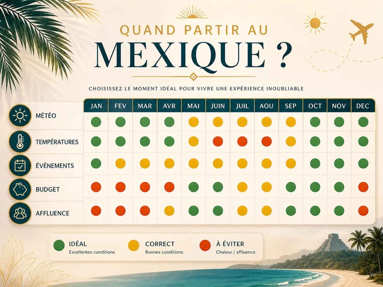 Le meilleur moment pour vivre le Mexique — French Riviera Tours