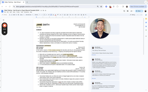 FREE Résumé Template — SAM STRUAN