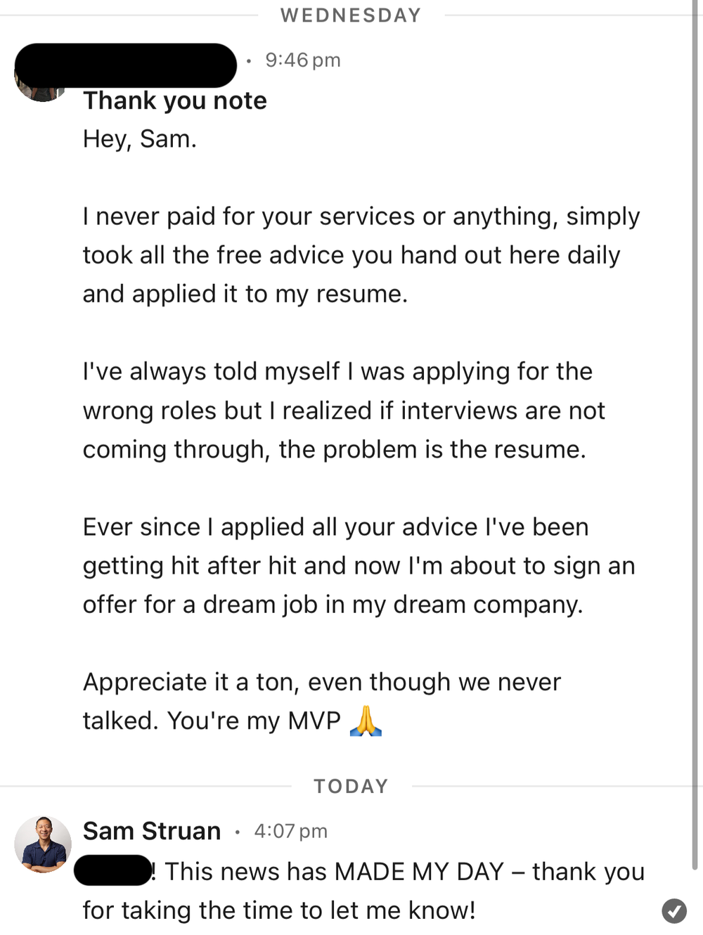 FREE Résumé Template — SAM STRUAN