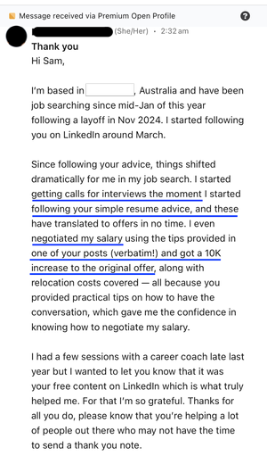 FREE Résumé Template — SAM STRUAN
