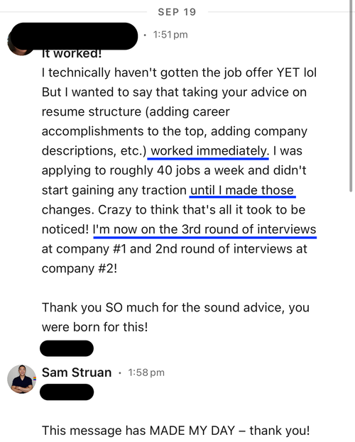 FREE Résumé Template — SAM STRUAN