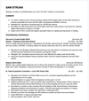 FREE Résumé Template — SAM STRUAN