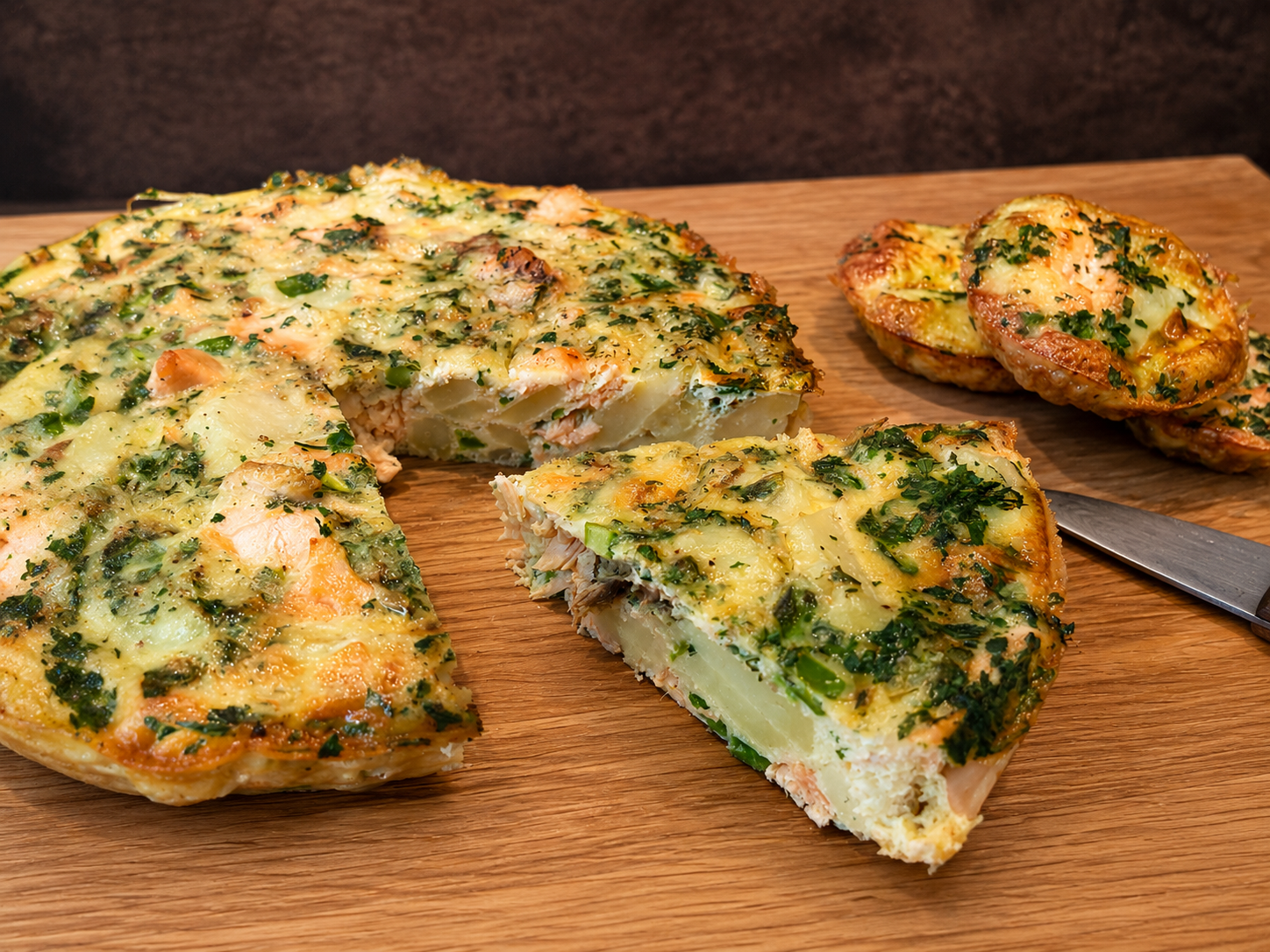 SALMON AND ASPARAGUS FRITTATA — The Tiny Feast Co.